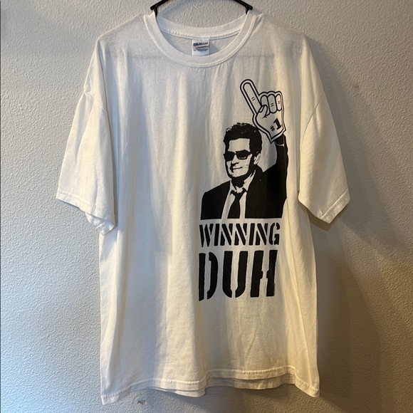 Gildan | Shirts | Gildan Charlie Sheen Graphic Tee Winning Duh | Poshmark